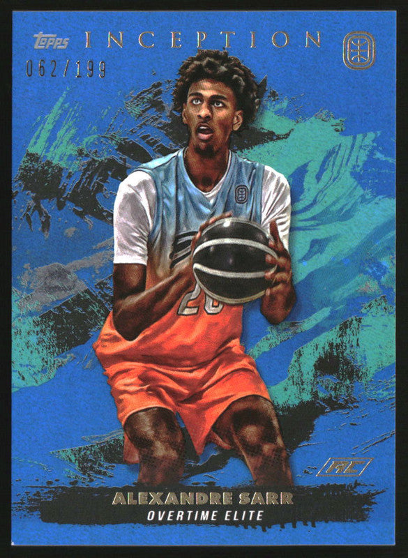 2021-22 Topps Inception Overtime Elite Blue #55 Alexandre Sarr RC /199 ...