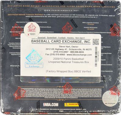 2009 National Treasures Basketball Factory Sealed Hobby Box - 7ct Cards ...