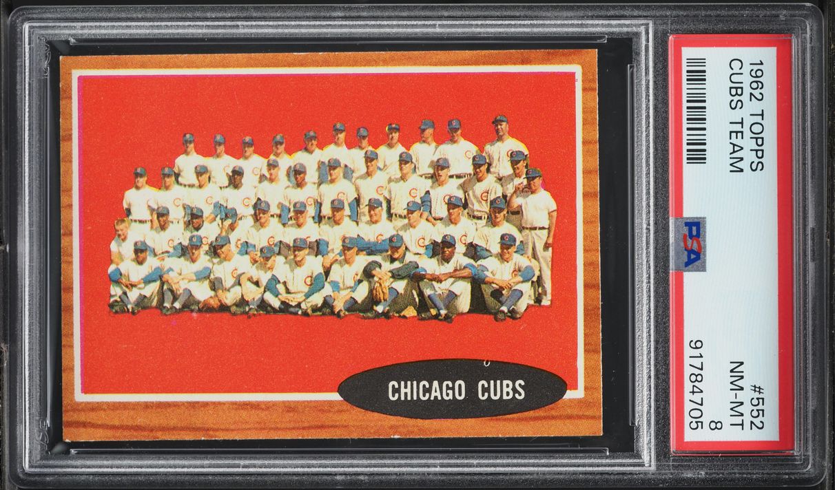 1962 Topps Chicago Cubs Team SHORT PRINT #552 PSA 8 NM-MT on Fanatics ...