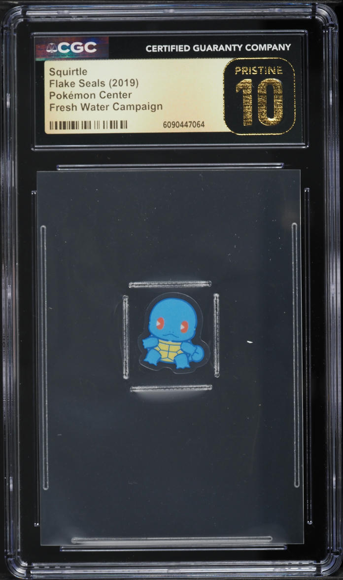 2019 Pokemon Center Flake Seals Fresh Water Campaign Squirtle CGC 10 ...