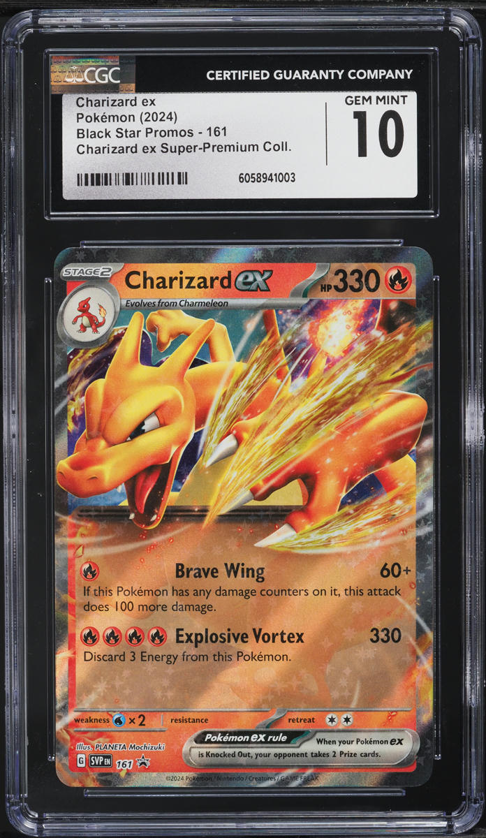 2024 Pokemon SV Black Star Promo Super Premium Charizard ex #161 CGC 10 ...