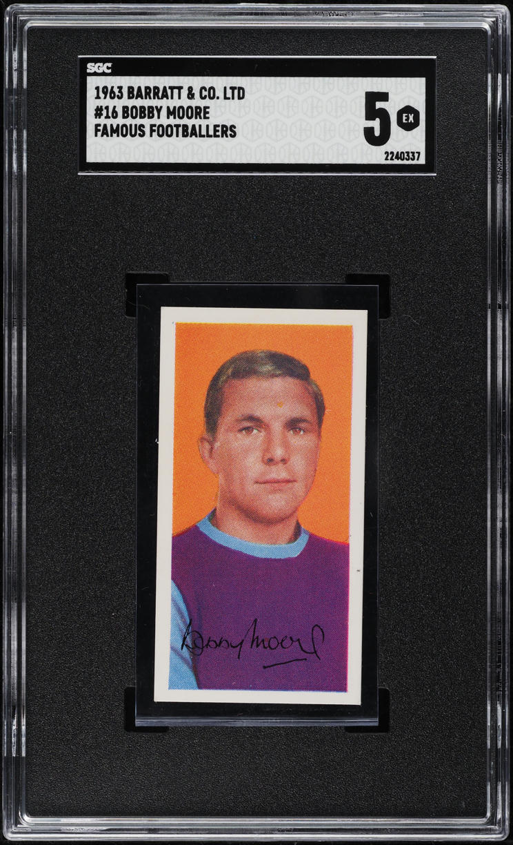 1963 Barratt & Co. Ltd Famous Footballers Bobby Moore #16 SGC 5 EX on ...