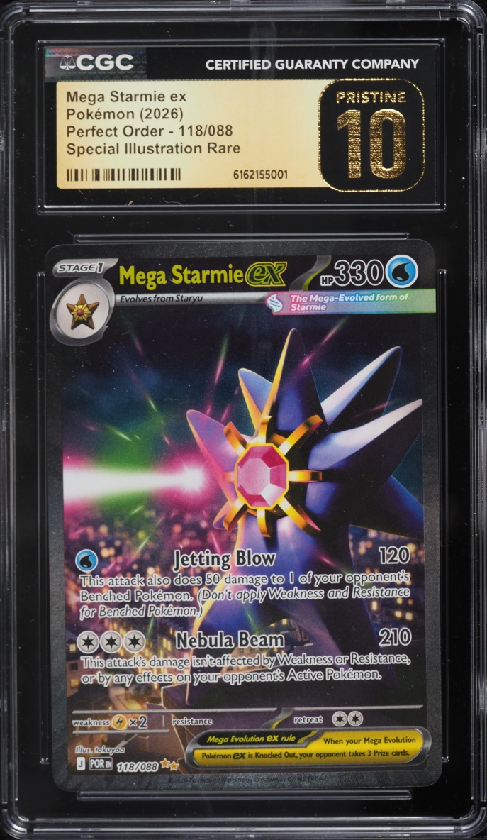 2026 Pokemon Mega Evolution Perfect Order SIR Mega Starmie Ex #118 CGC ...