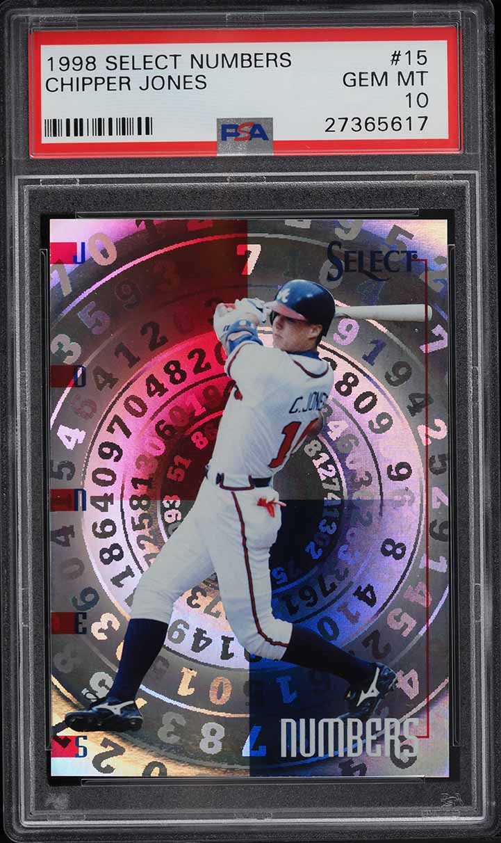 1998 Select Numbers Chipper Jones #15 PSA 10 GEM MINT on Fanatics Collect