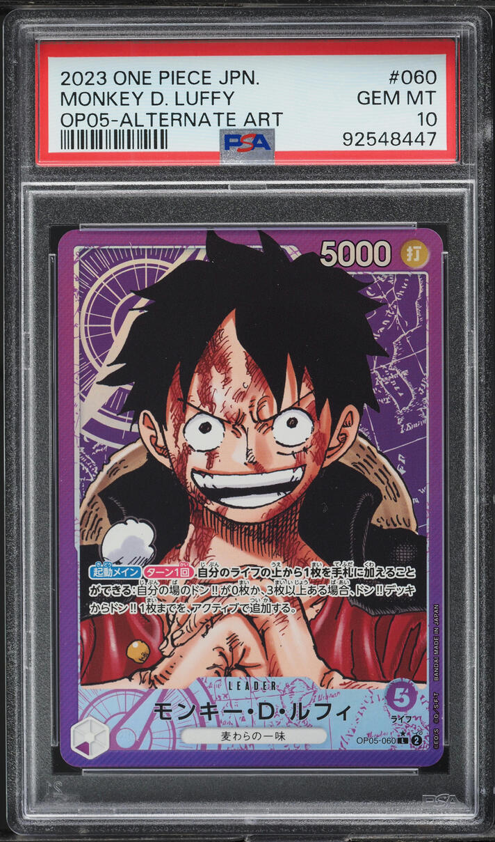 2023 One Piece Japanese Awakening Of New Era Monkey D. Luffy #OP05-060 PSA 10 on Fanatics Collect