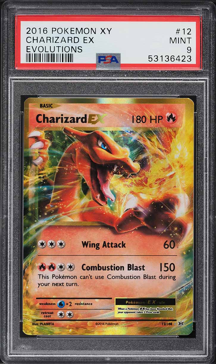 2016 Pokemon XY Evolutions Charizard EX #12 PSA 9 MINT on Fanatics Collect