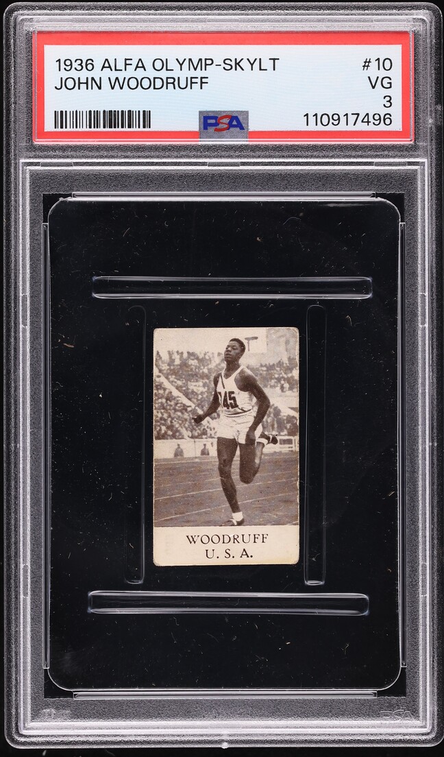 1936 Alfa Olympics Skylt Track & Field John Woodruff #10 PSA 3 VG on ...