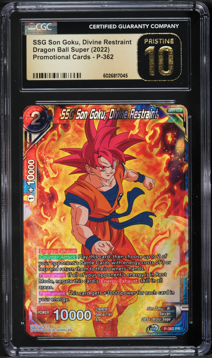 2022 Dragon Ball Super Promo SSG Goku, Divine Restraint #P-362 CGC 10 ...