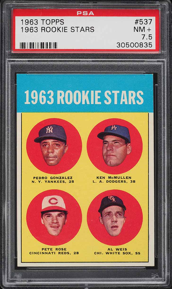 1963 Topps Pete Rose ROOKIE #537 PSA 7.5 NRMT+ on Fanatics Collect