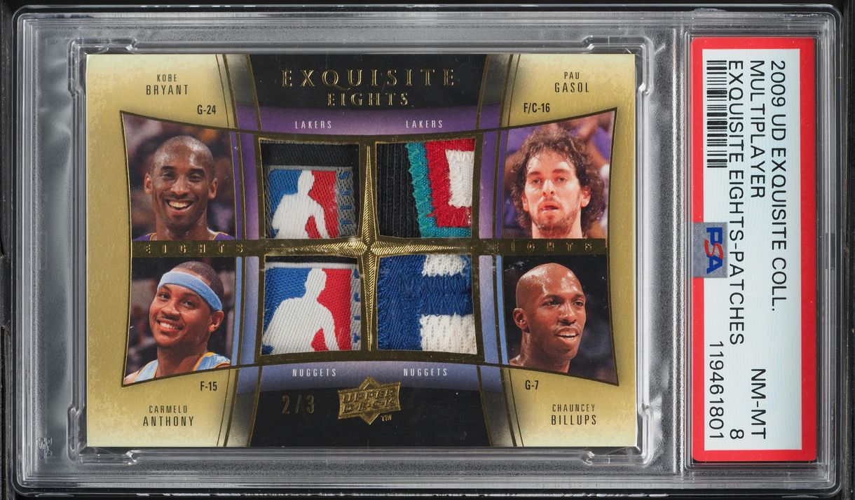 2009 Exquisite Collection Eights Kobe Bryant Lebron James Anthony PATCH ...
