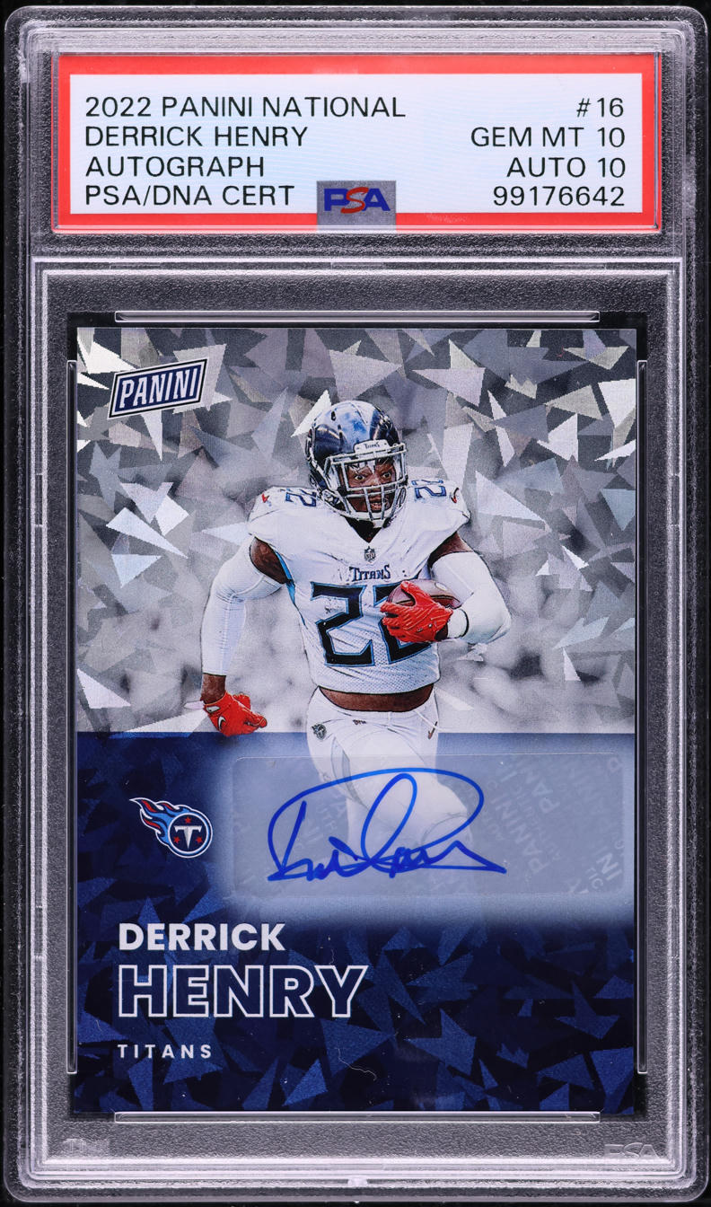 2022 Panini National Derrick Henry AUTO DNA 10 /5 #16 PSA 10 GEM MINT ...