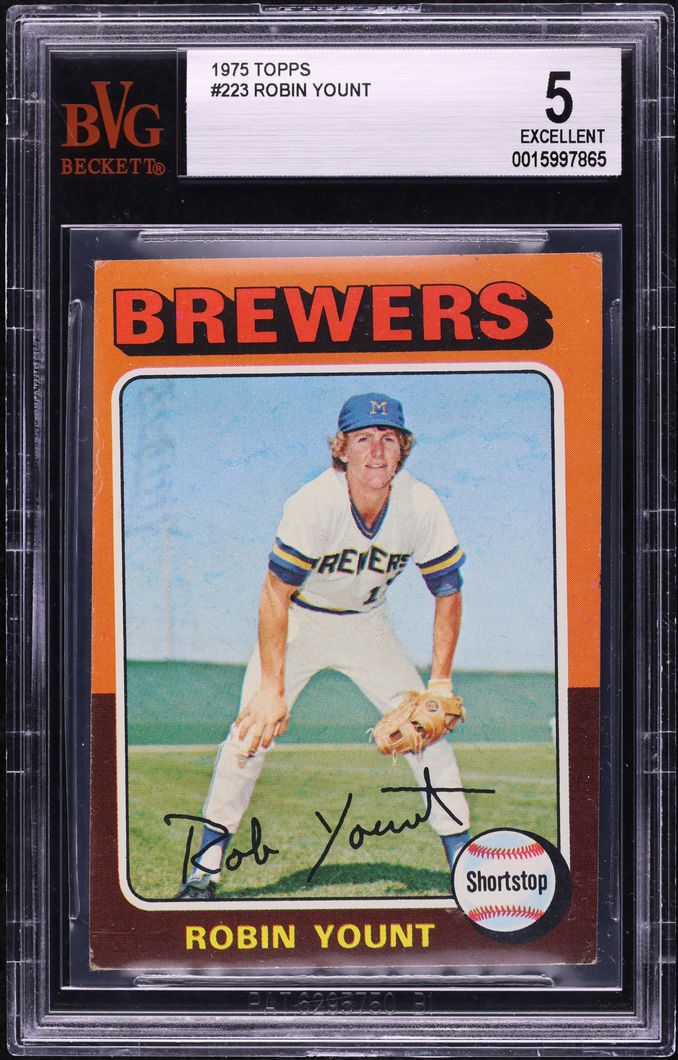 1975 Topps Robin Yount ROOKIE #223 BVG 5 EX on Fanatics Collect