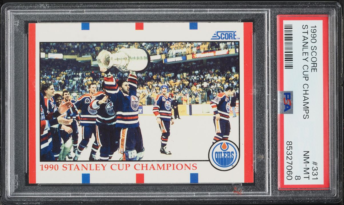 1990 Score Stanley Cup Champs #331 PSA 8 NM-MT on Fanatics Collect
