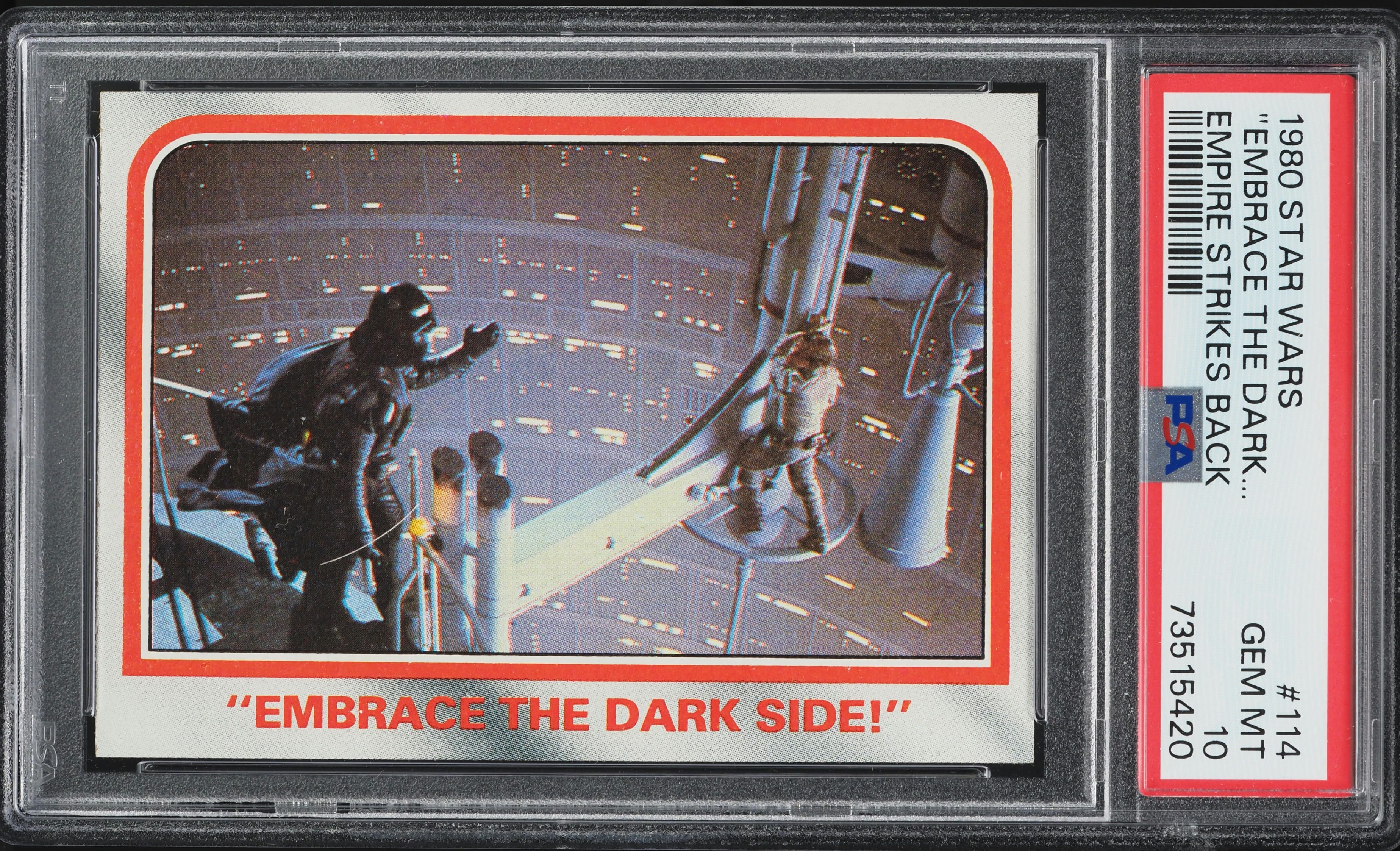 1980 Topps Star Wars Empire Strikes Back Embrace The Dark Side #114 PSA ...