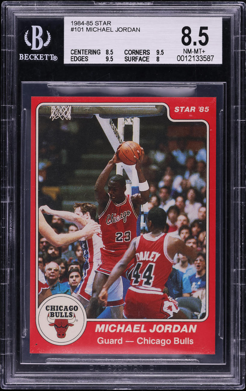 1984-85 Star Basketball Michael Jordan ROOKIE #101 BGS 8.5 NM-MT+ on ...