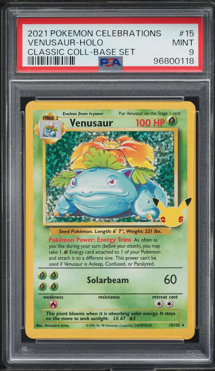 2021 Pokemon SWSH Celebrations Classic Collection Holo Venusaur #15 PSA ...