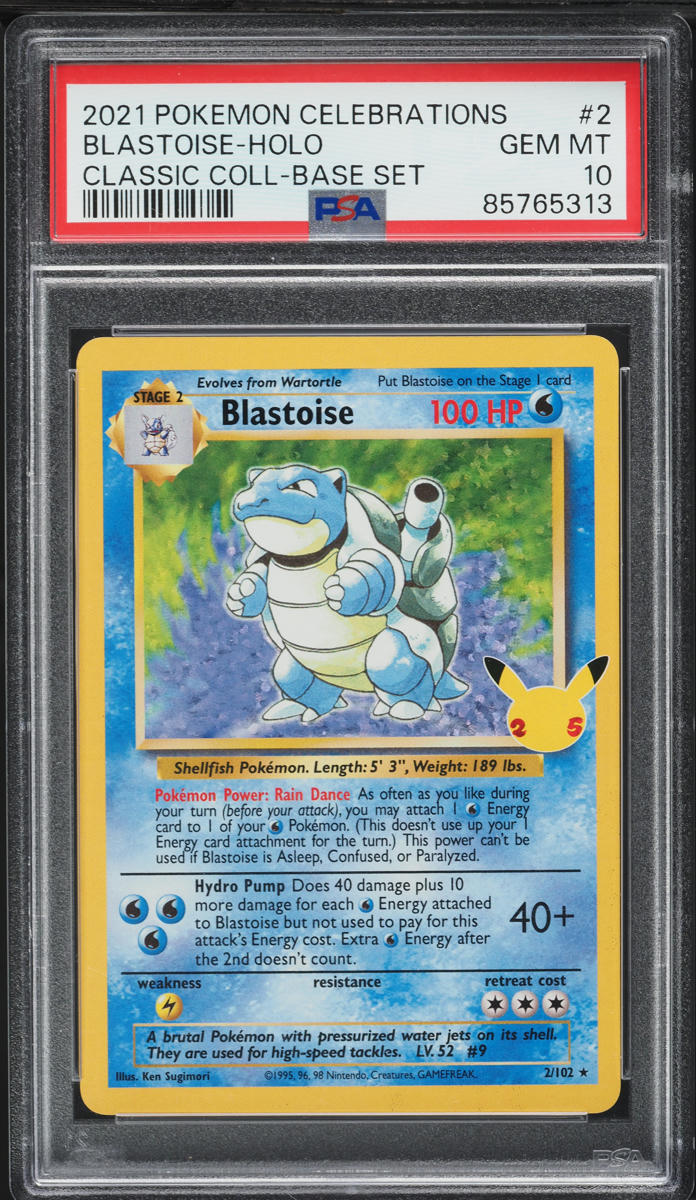 2021 Pokemon SWSH Celebrations Base Set Holo Blastoise #2 PSA 10 GEM MINT on Fanatics Collect