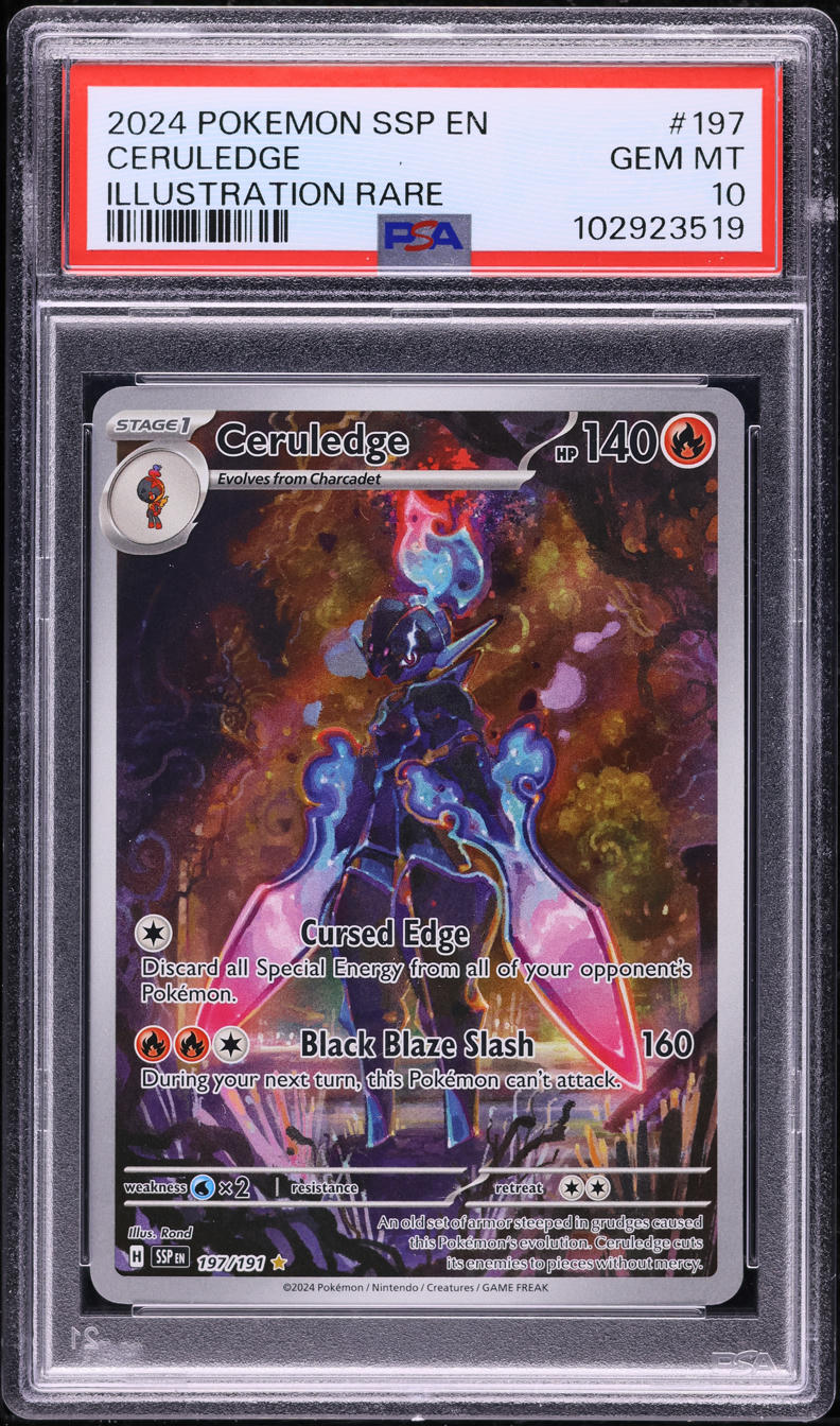 2024 Pokemon SV Surging Sparks Illustration Rare Ceruledge #197 PSA 10 ...