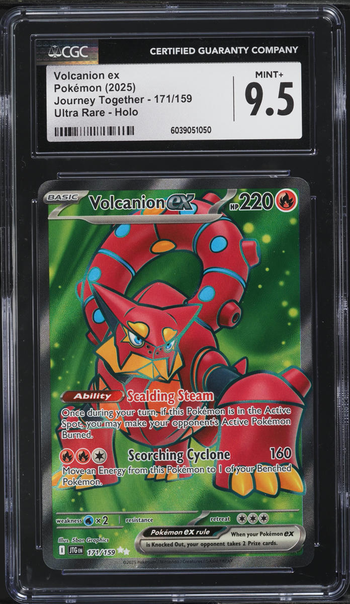 2025 Pokemon SV Journey Together Full Art Volcanion ex #171 CGC 9.5 ...