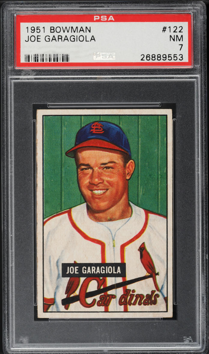 1951 Bowman Joe Garagiola ROOKIE #122 PSA 7 NRMT on Fanatics Collect