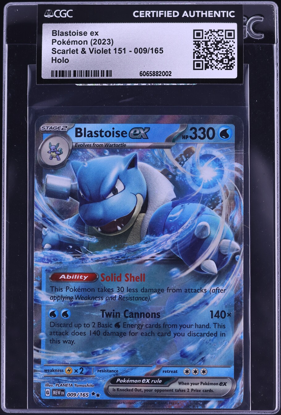 2023 Pokemon Scarlet & Violet 151 Blastoise ex #9 CGC AUTH on Fanatics ...