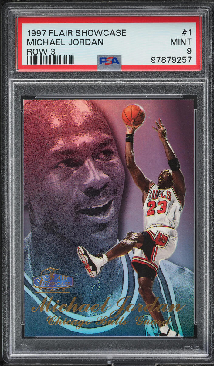 1997 Flair Showcase Row 3 Michael Jordan #1 PSA 9 MINT on Fanatics Collect