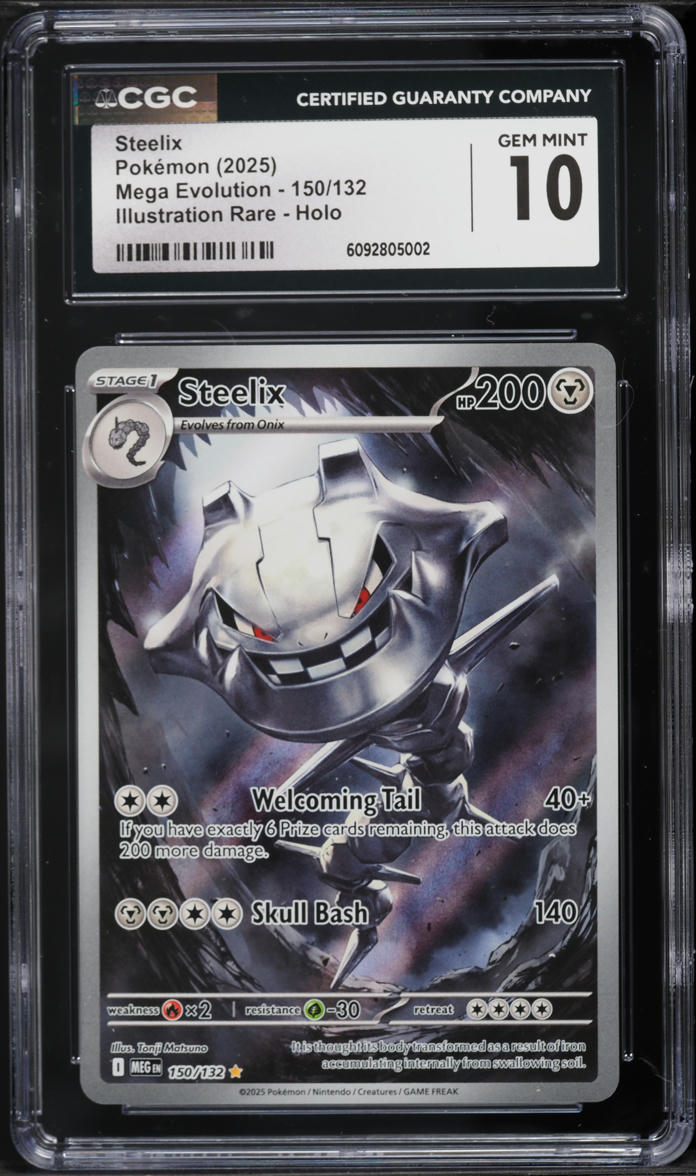 2025 Pokemon Mega Evolution IR Steelix #150 CGC 10 GEM MINT on Fanatics ...