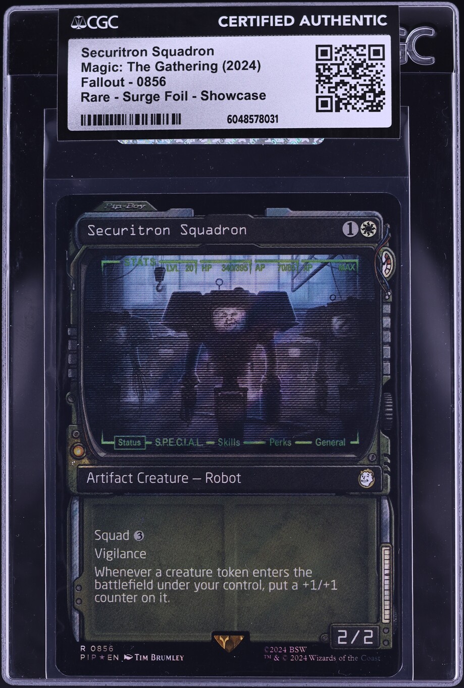 2024 Magic The Gathering MTG Fallout Foil Securitron Squadron #856 CGC AUTH on Fanatics Collect