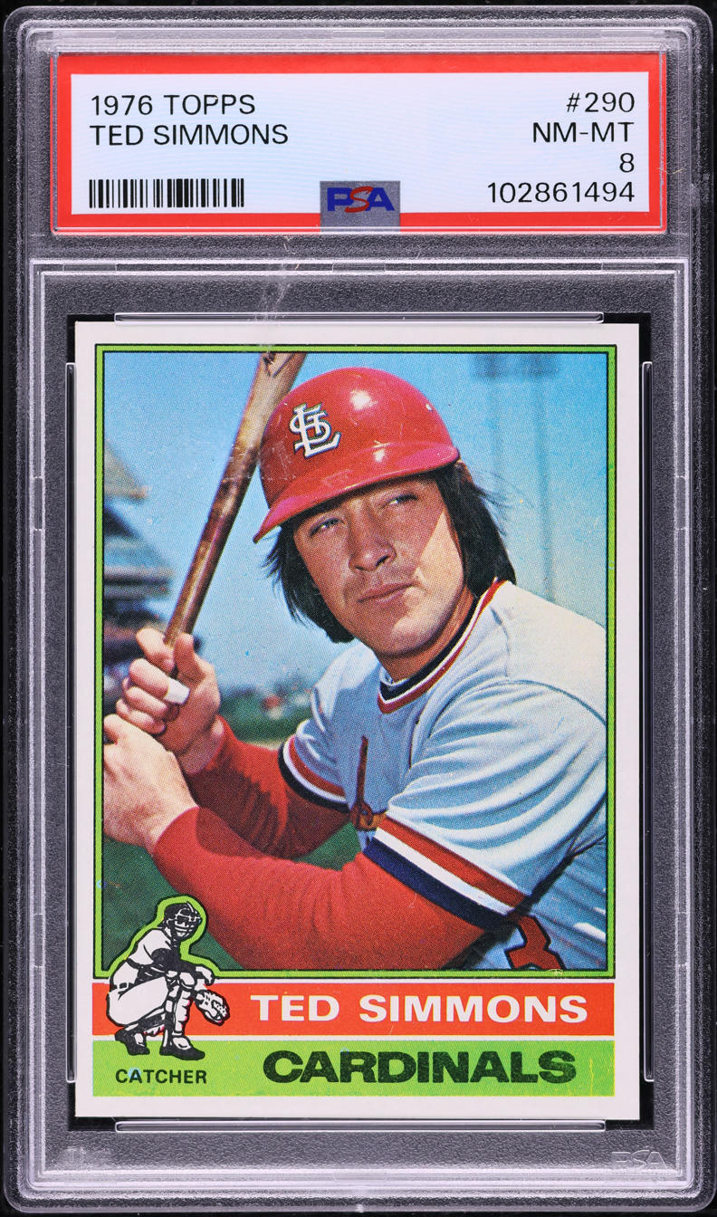 1976 Topps Ted Simmons #290 PSA 8 NM-MT on Fanatics Collect