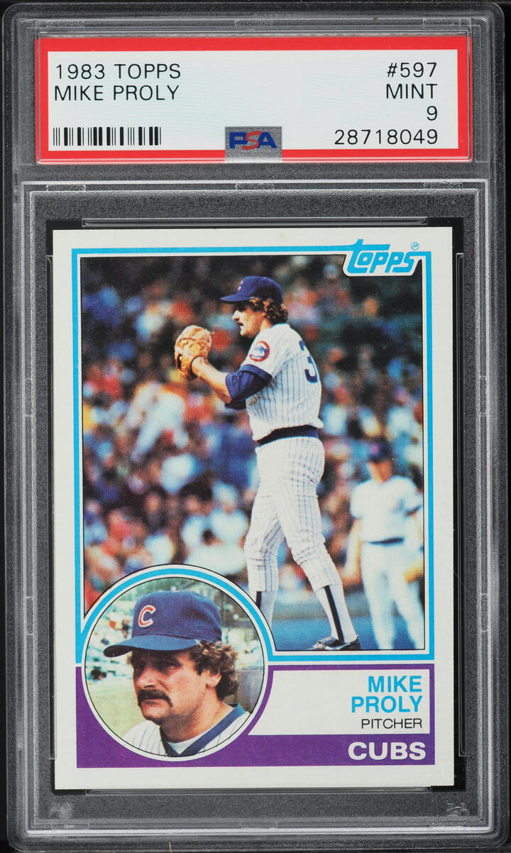 1983 Topps Mike Proly #597 PSA 9 MINT on Fanatics Collect