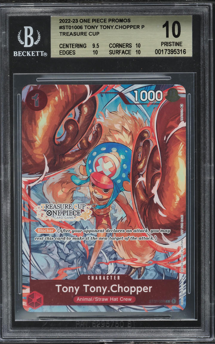 2022 One Piece Promo Treasure Cup Tony Chopper #ST01-006 BGS 10 ...