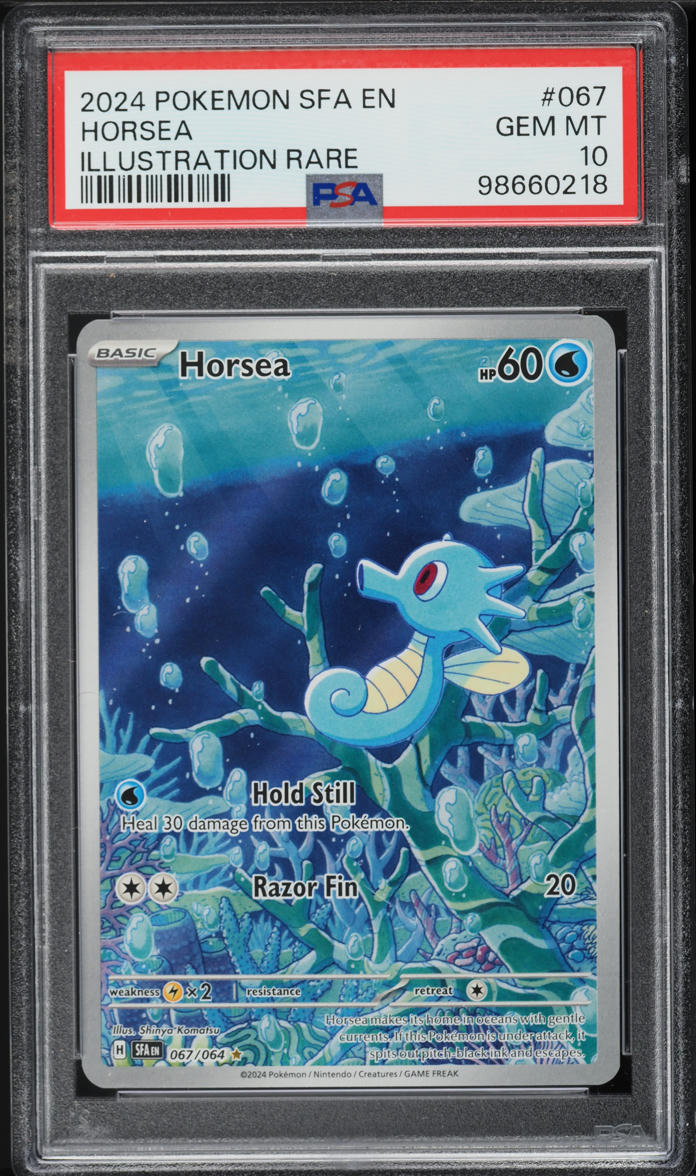 2024 Pokemon SV Shrouded Fable Illustration Rare Horsea #67 PSA 10 GEM ...