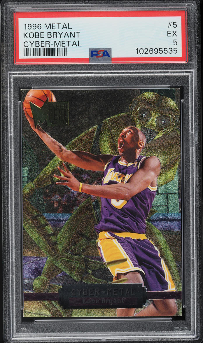1996 Metal Cyber Metal Kobe Bryant ROOKIE #5 PSA 5 EX on Fanatics Collect