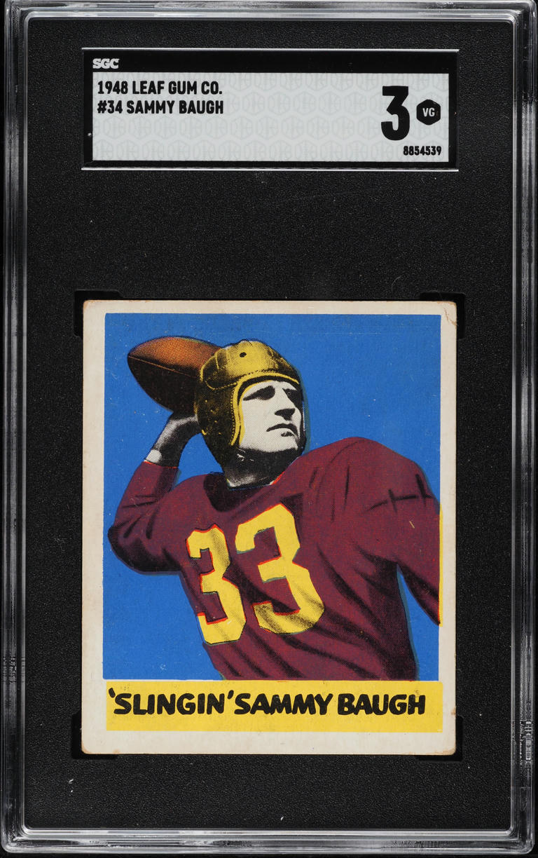 1948 Leaf Football Sammy Baugh ROOKIE #34 SGC 3 VG on Fanatics Collect