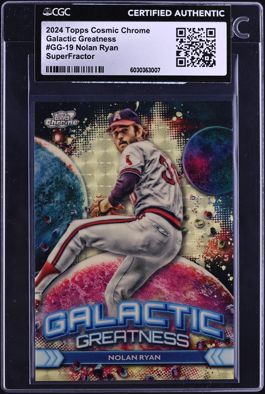 2024 Topps Chrome Cosmic Galactic Greatness SuperFractor Nolan Ryan 1/1 ...