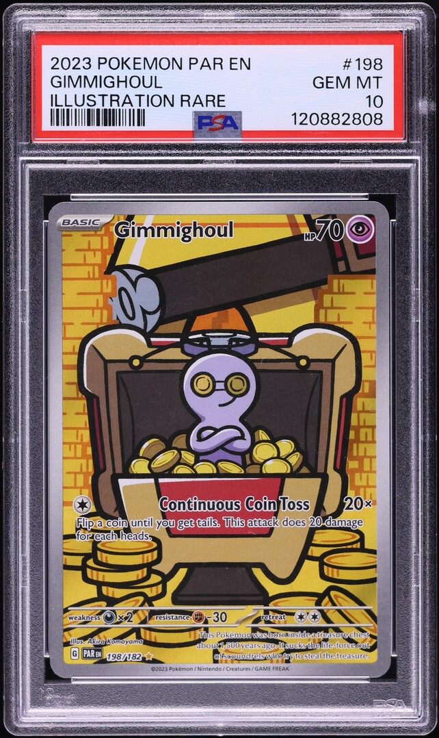 2023 Pokemon Scarlet & Violet Paradox Rift IR Gimmighoul #198 PSA 10 ...