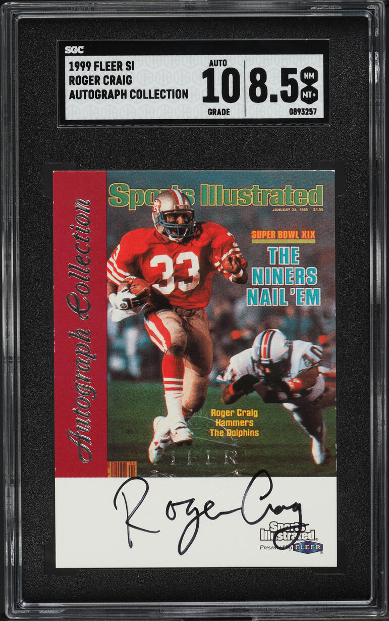 1999 Fleer Sports Illustrated Autograph Collection Roger Craig AUTO SGC ...