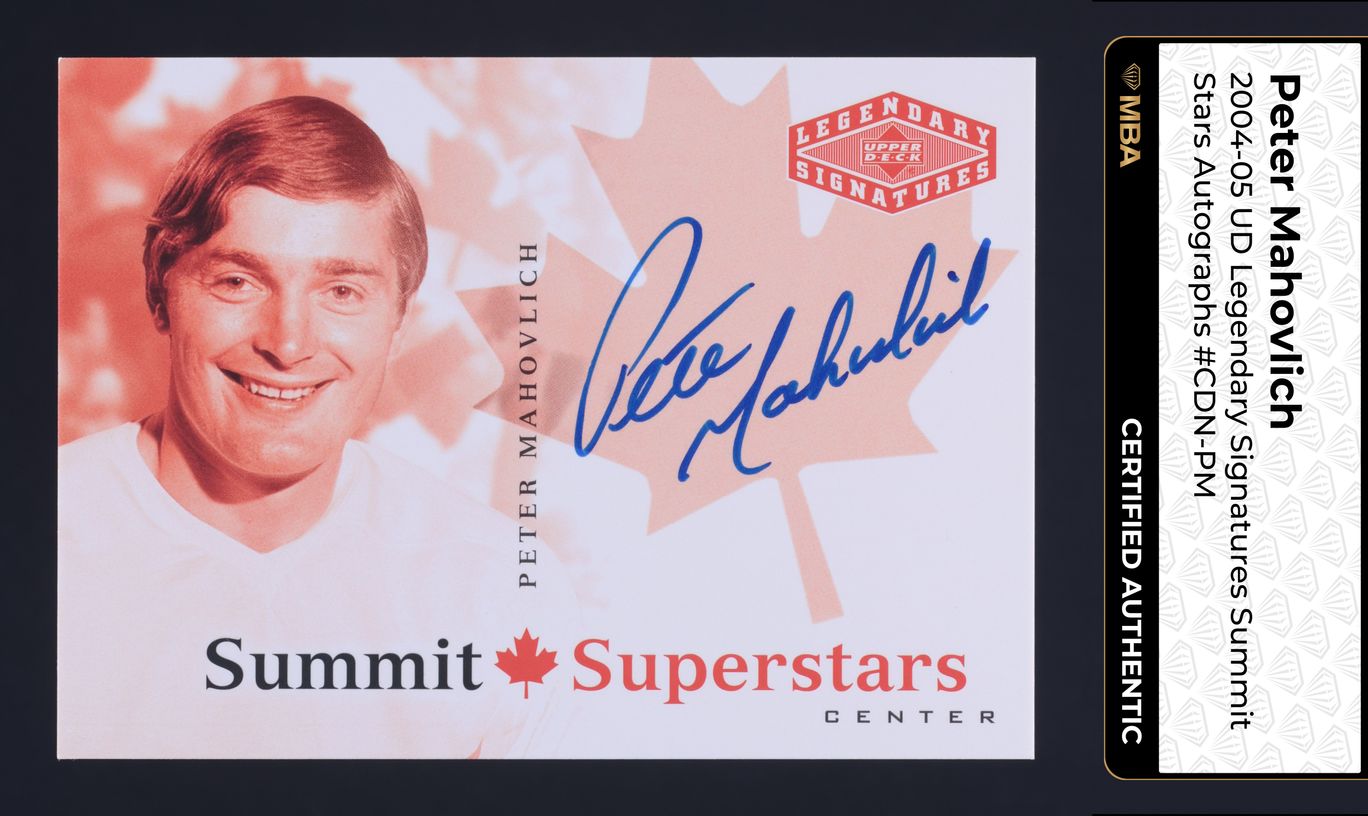 2004 UD Legendary Signatures Summit Stars Peter Mahovlich AUTO #CDN-PM ...