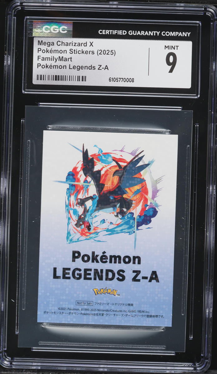 2025 Pokemon Japanese Stickers FamilyMart Legends Z-A Mega Charizard X ...