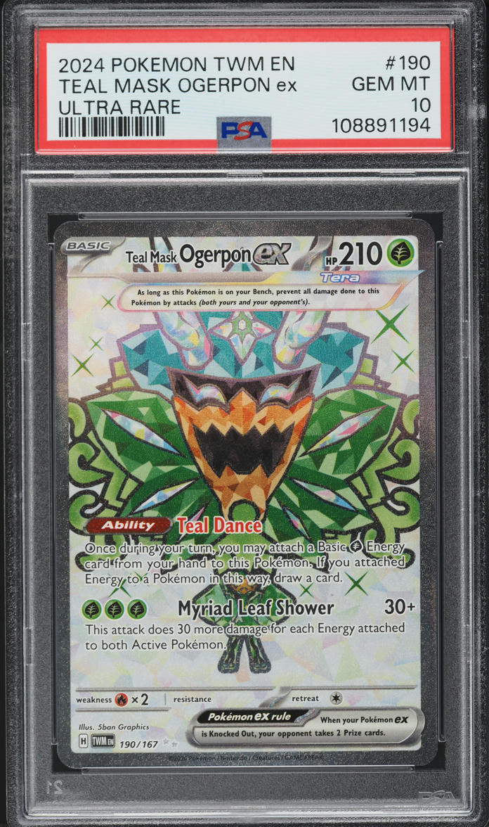 2024 Pokemon SV Twilight Masquerade Teal Mask Ogerpon ex #190 PSA 10 ...
