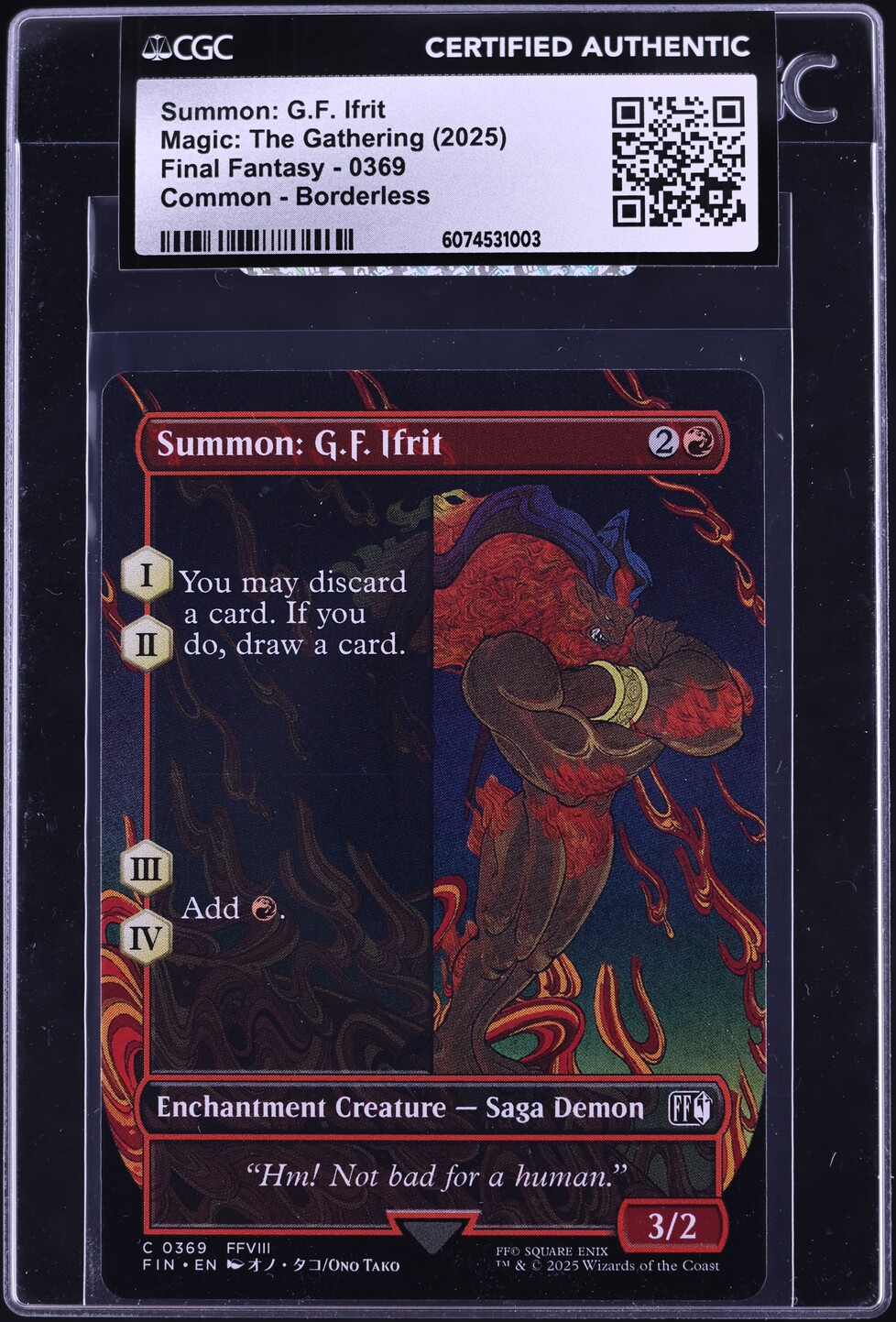 2025 Magic The Gathering MTG Final Fantasy Borderless Summon G.F. Ifrit ...