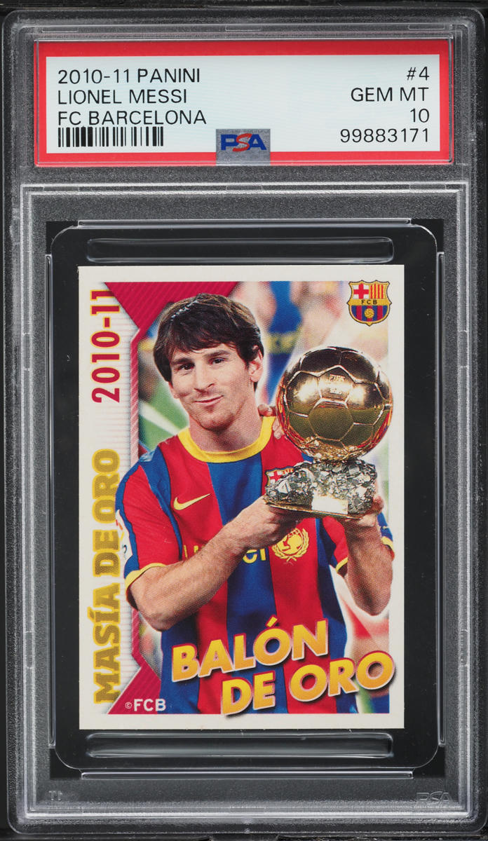 2010 Panini FC Barcelona Lionel Messi #4 PSA 10 GEM MINT on Fanatics ...