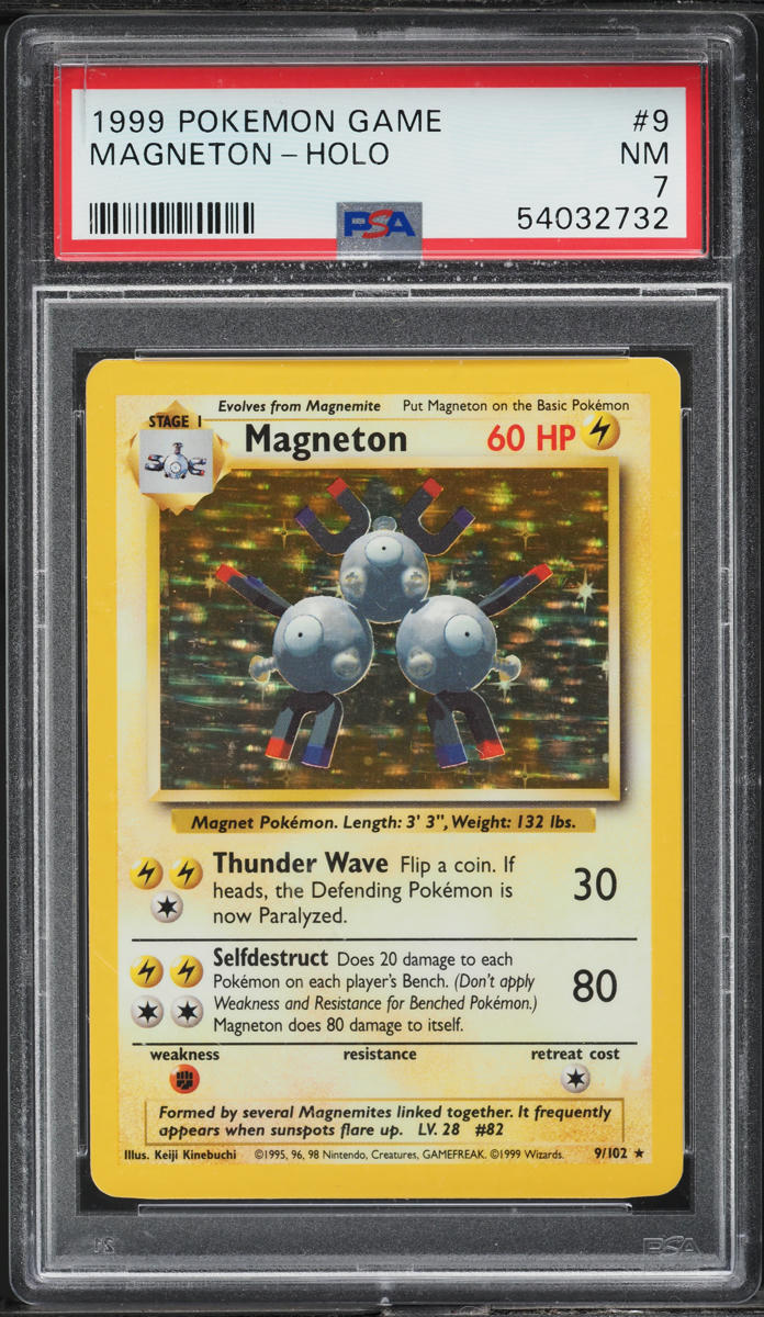 1999 Pokemon Base Set Holo Magneton #9 PSA 7 NRMT on Fanatics Collect