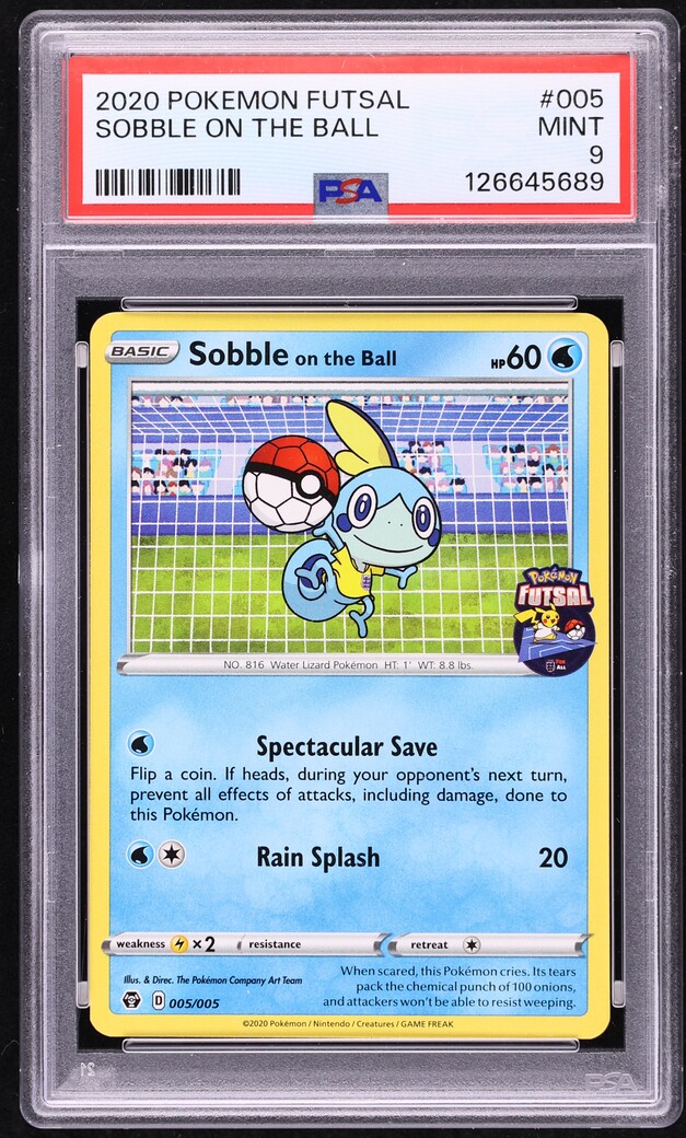 2020 Pokemon Sword & Shield Futsal Sobble On The Ball #5 PSA 9 MINT on ...