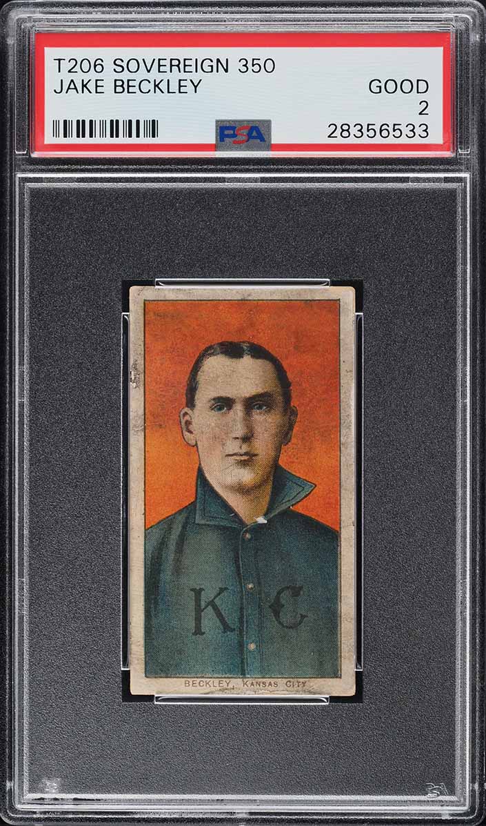 1909-11 T206 Jake Beckley SOVEREIGN 350 PSA 2 GD on Fanatics Collect