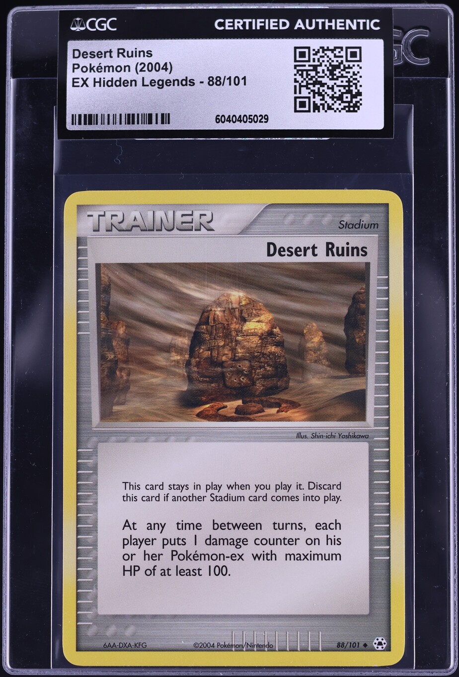 2004 Pokemon EX Hidden Legends Desert Ruins #88 CGC AUTH on Fanatics ...