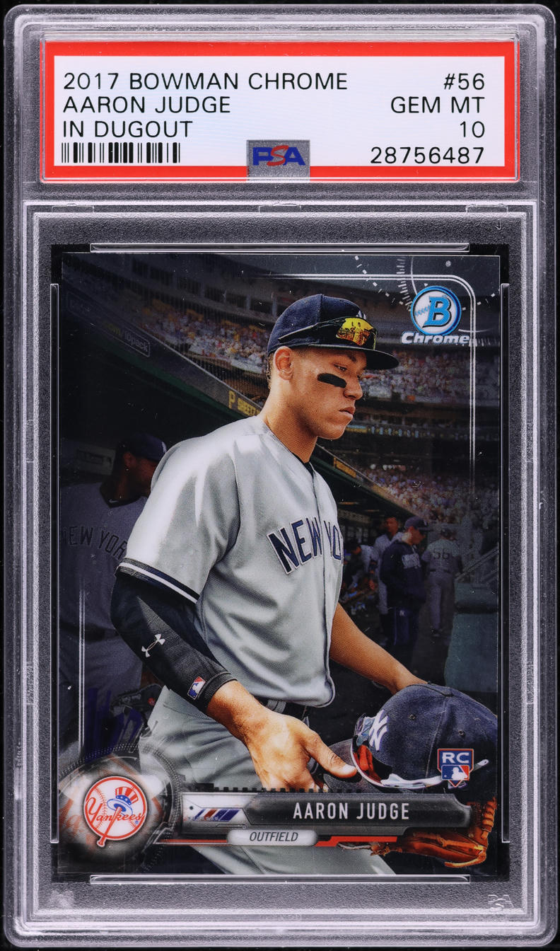 2017 Bowman Chrome Aaron Judge ROOKIE #56 PSA 10 GEM MINT on Fanatics ...