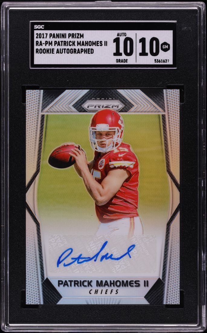 2017 Panini Prizm Patrick Mahomes II ROOKIE AUTO #RA-PM SGC 10 GEM MINT ...