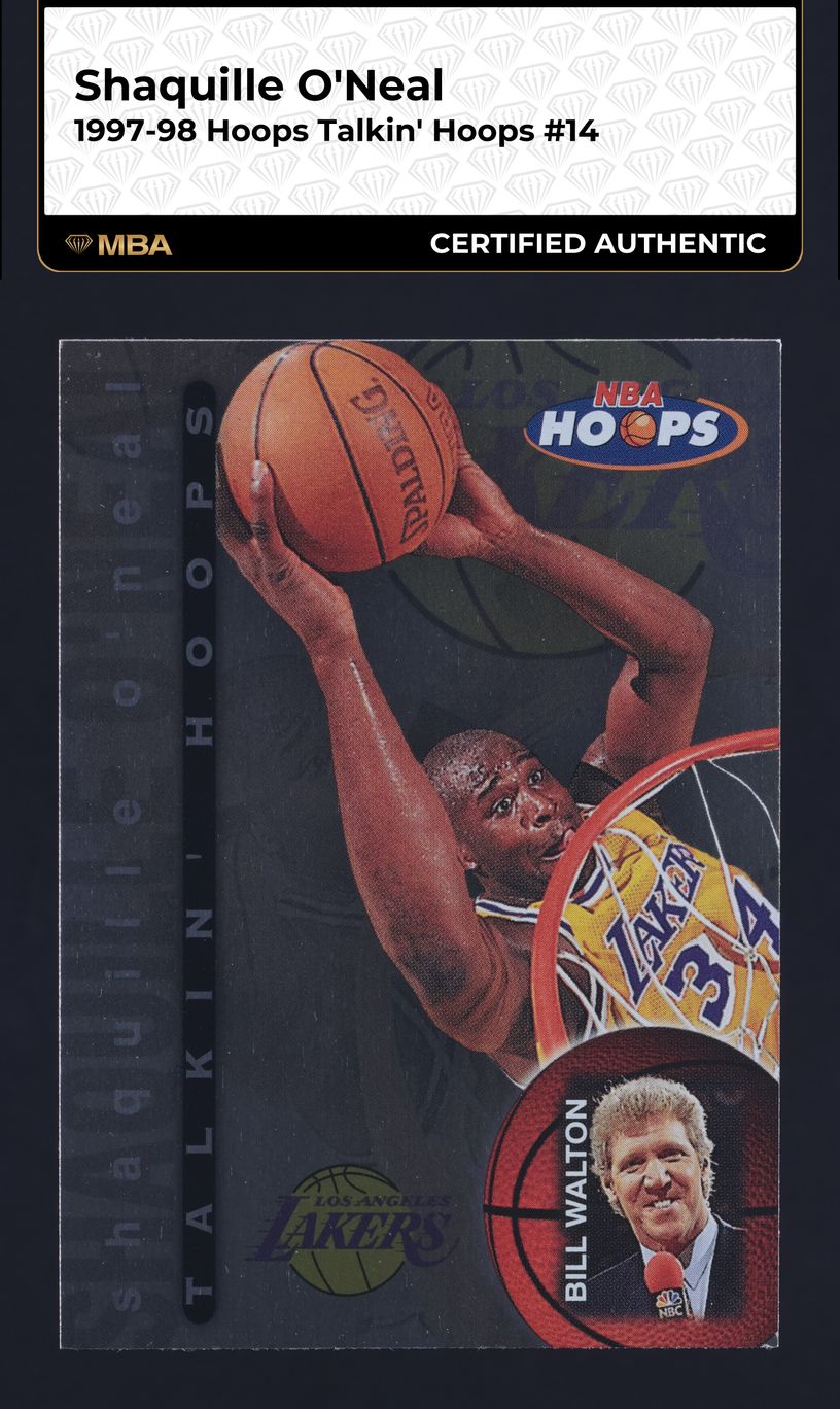1997 Hoops Talkin' Hoops Shaquille O'Neal #14 MBA AUTH on Fanatics Collect