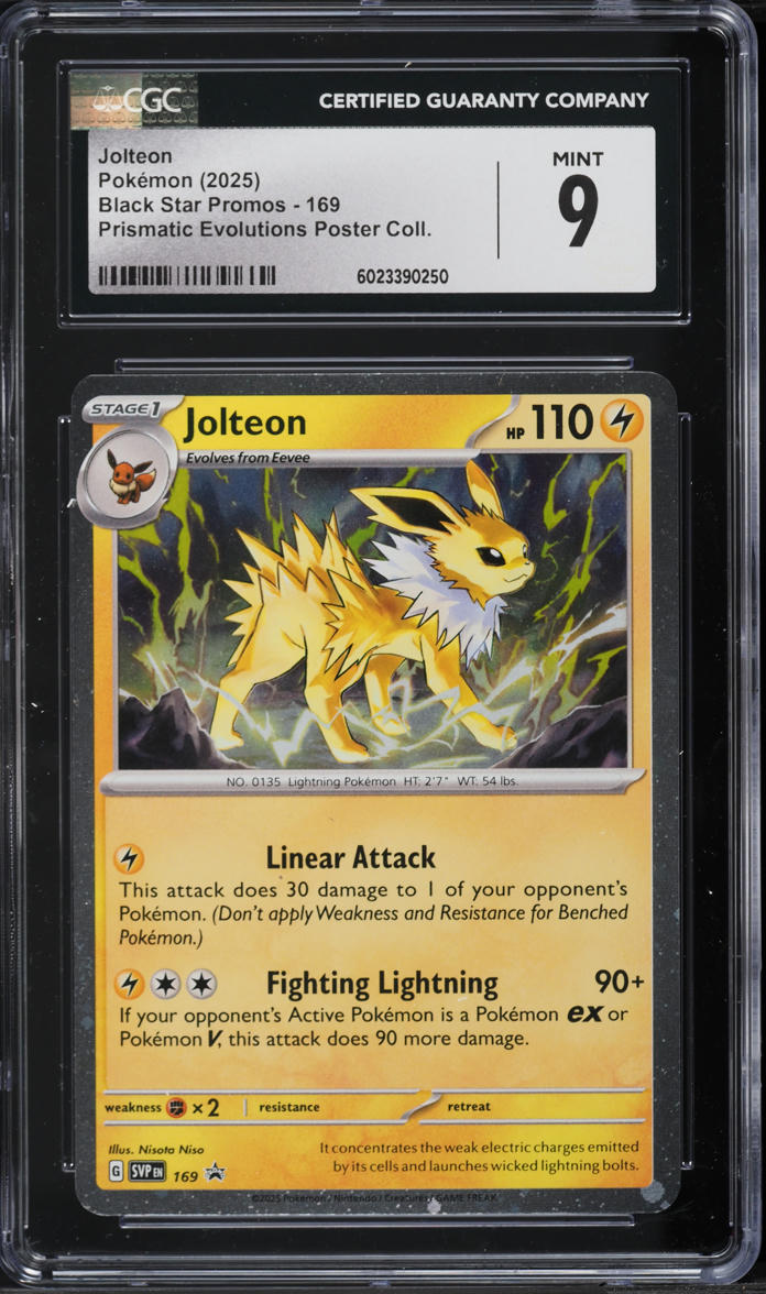 2025 Pokemon SV Promo Prismatic Evolutions Poster Jolteon #169 CGC 9 ...
